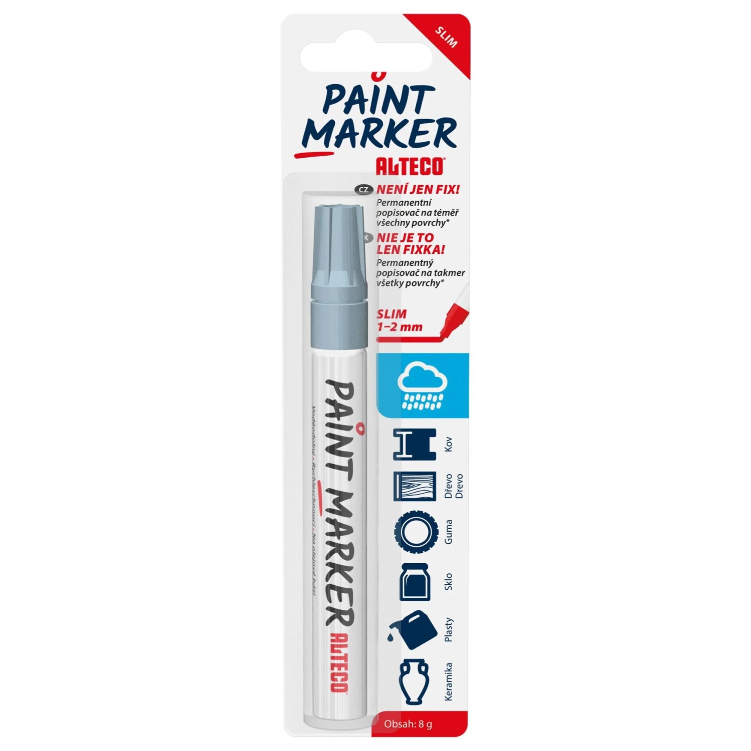 ALTECO Popisovač Paint Marker Slim, strieborný nakúpiť v OBI