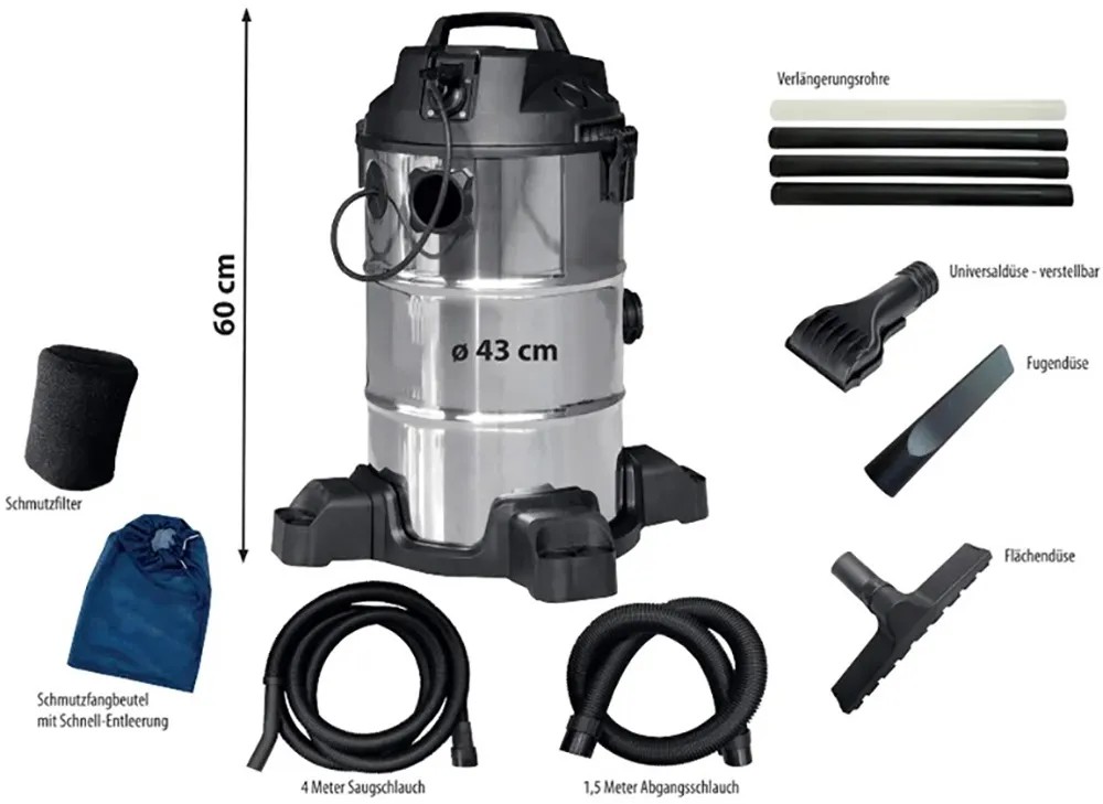 Heissner Multifunkčný jazierkový vysávač F638P-00 Non-Stop 1 800-2 000 ...