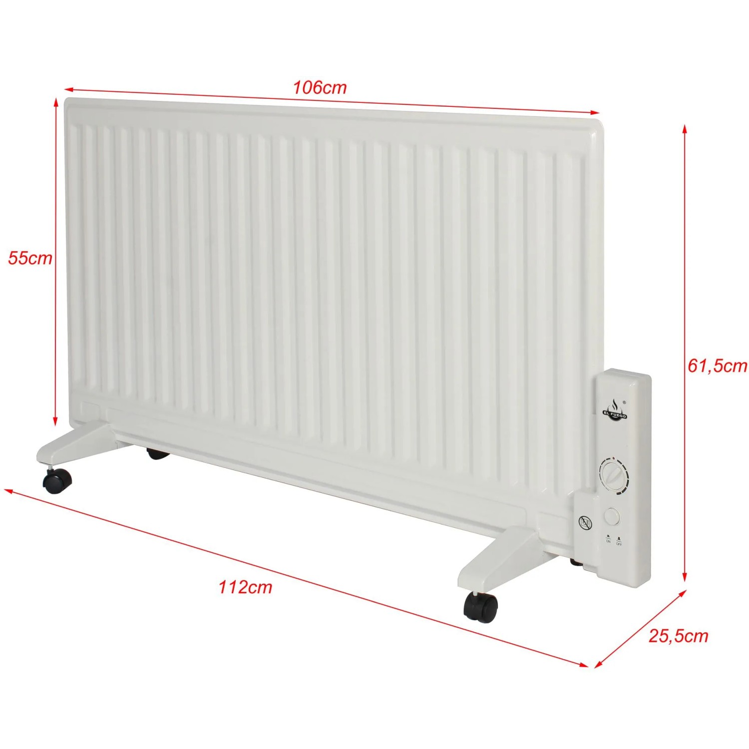 El Fuego Mobilný elektrický olejový radiátor, biela, 1000 W nakúpiť v OBI