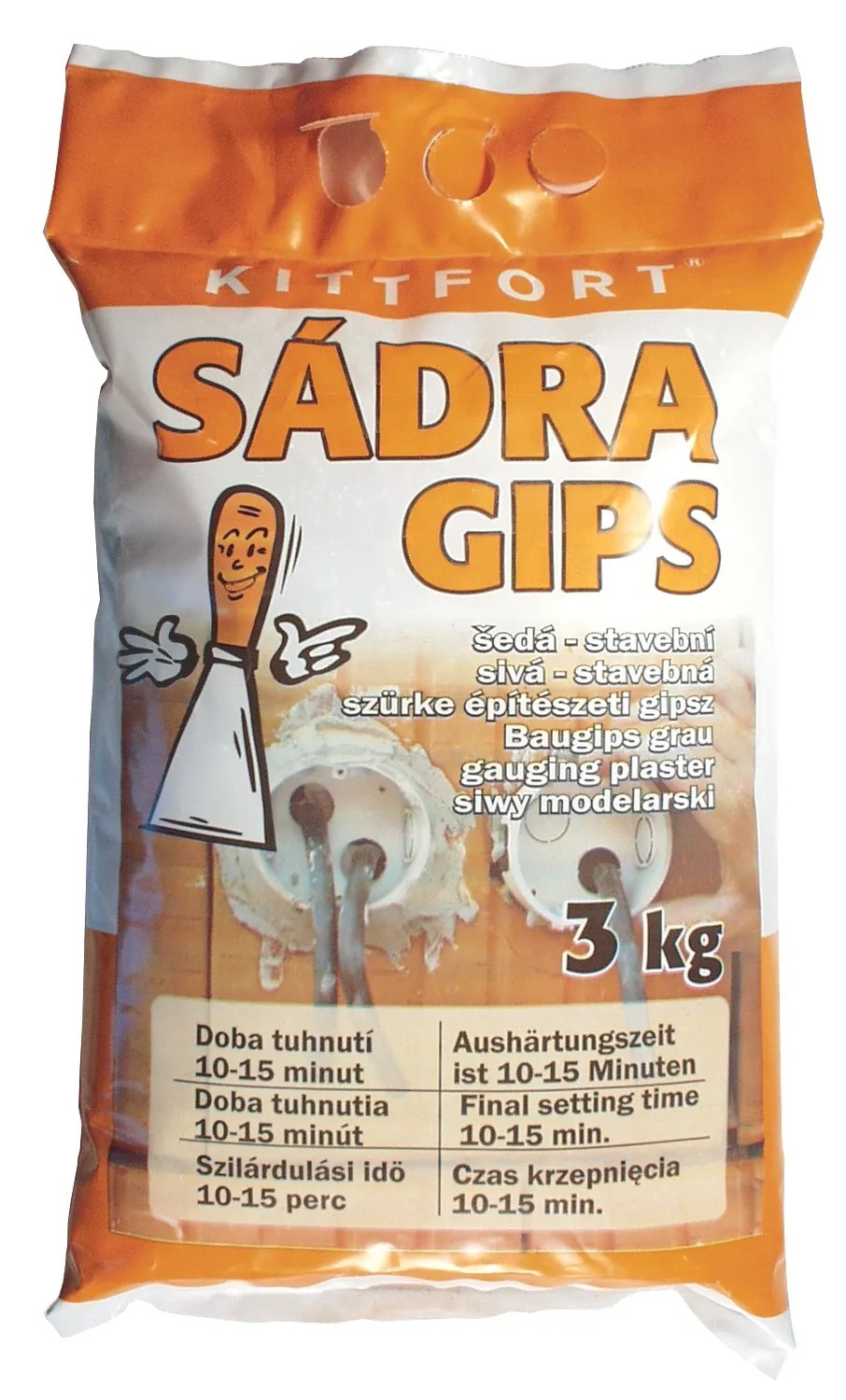 Kittfort Sadra sivá stavebná 3 kg