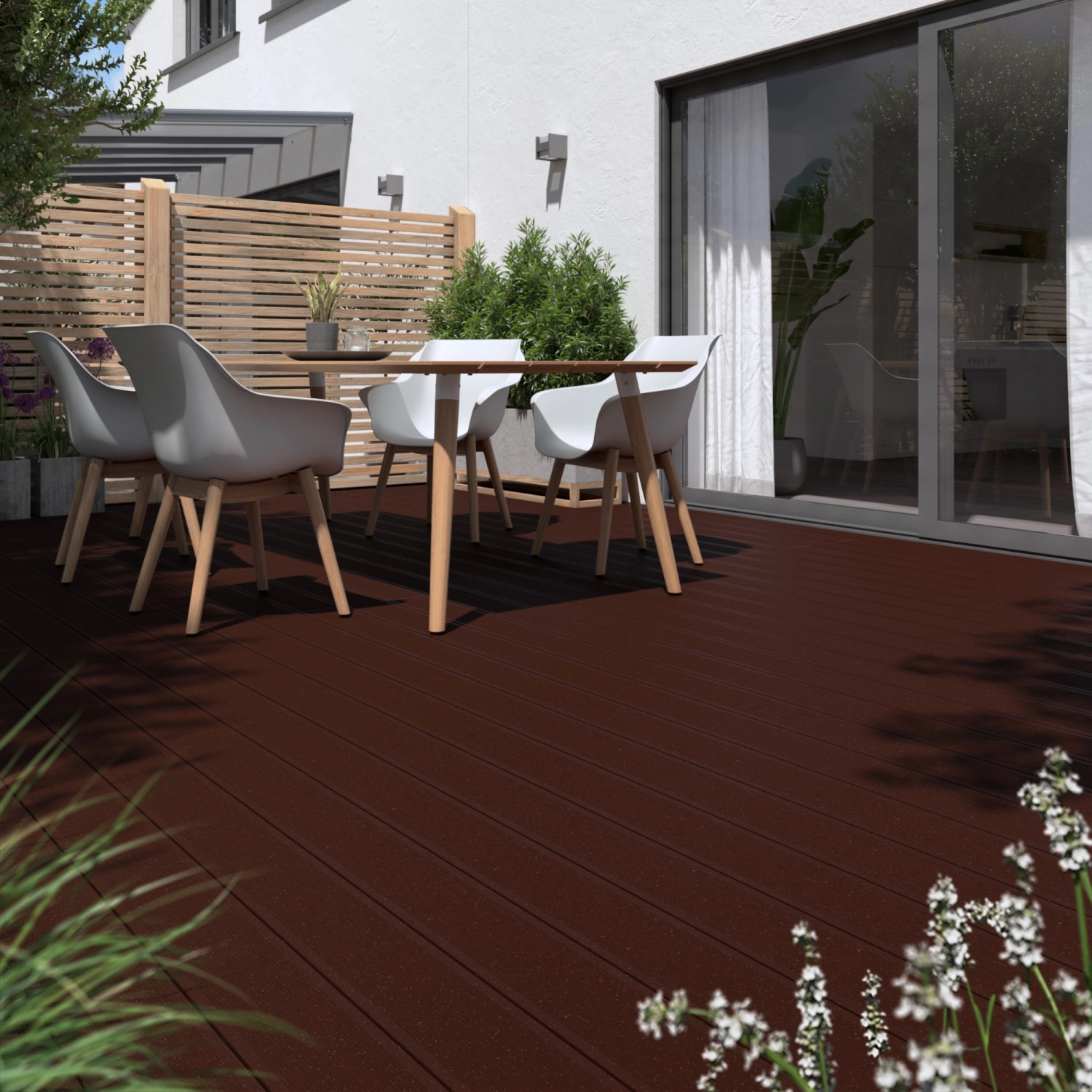 KOVALEX Terasová doska WPC EXKLUZIV matná čoko.hnedá 26 x 145 mm ...