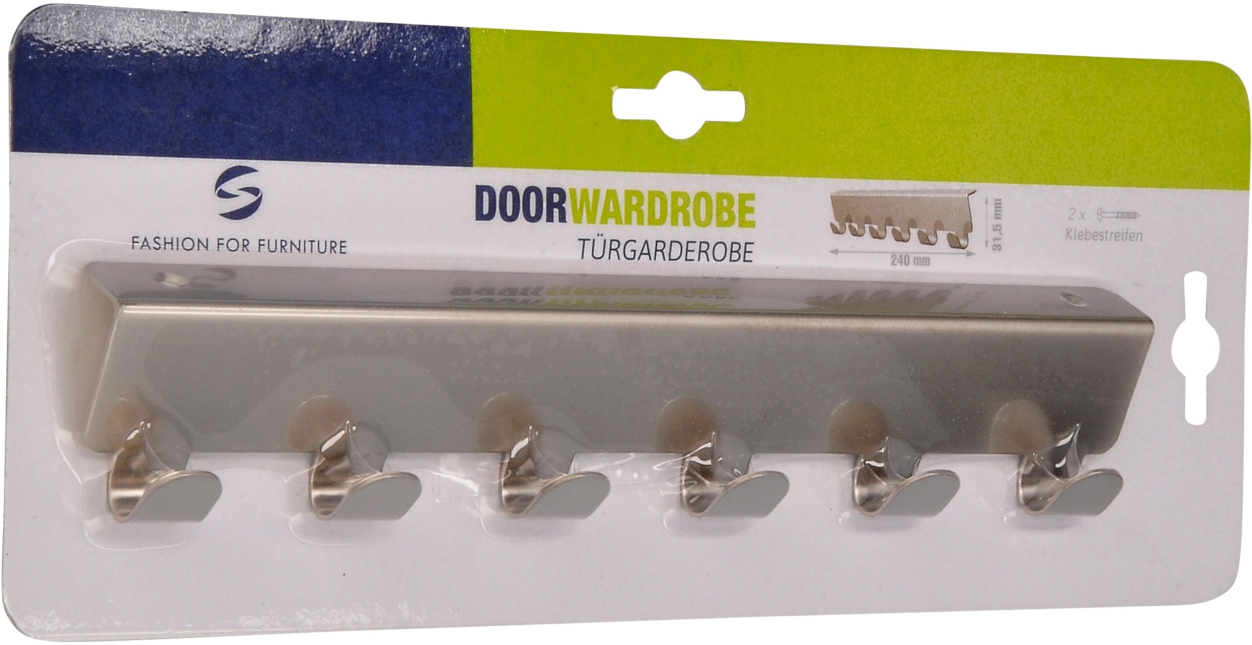 Siro Súprava háčikov na dvere 2303 kov niklová farba matná dĺžka 240 mm ...