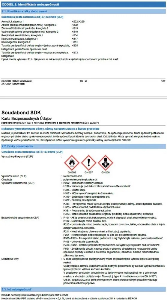 SOUDAL Lepidlo na sadrokartón Soudabond SDK 750 ml