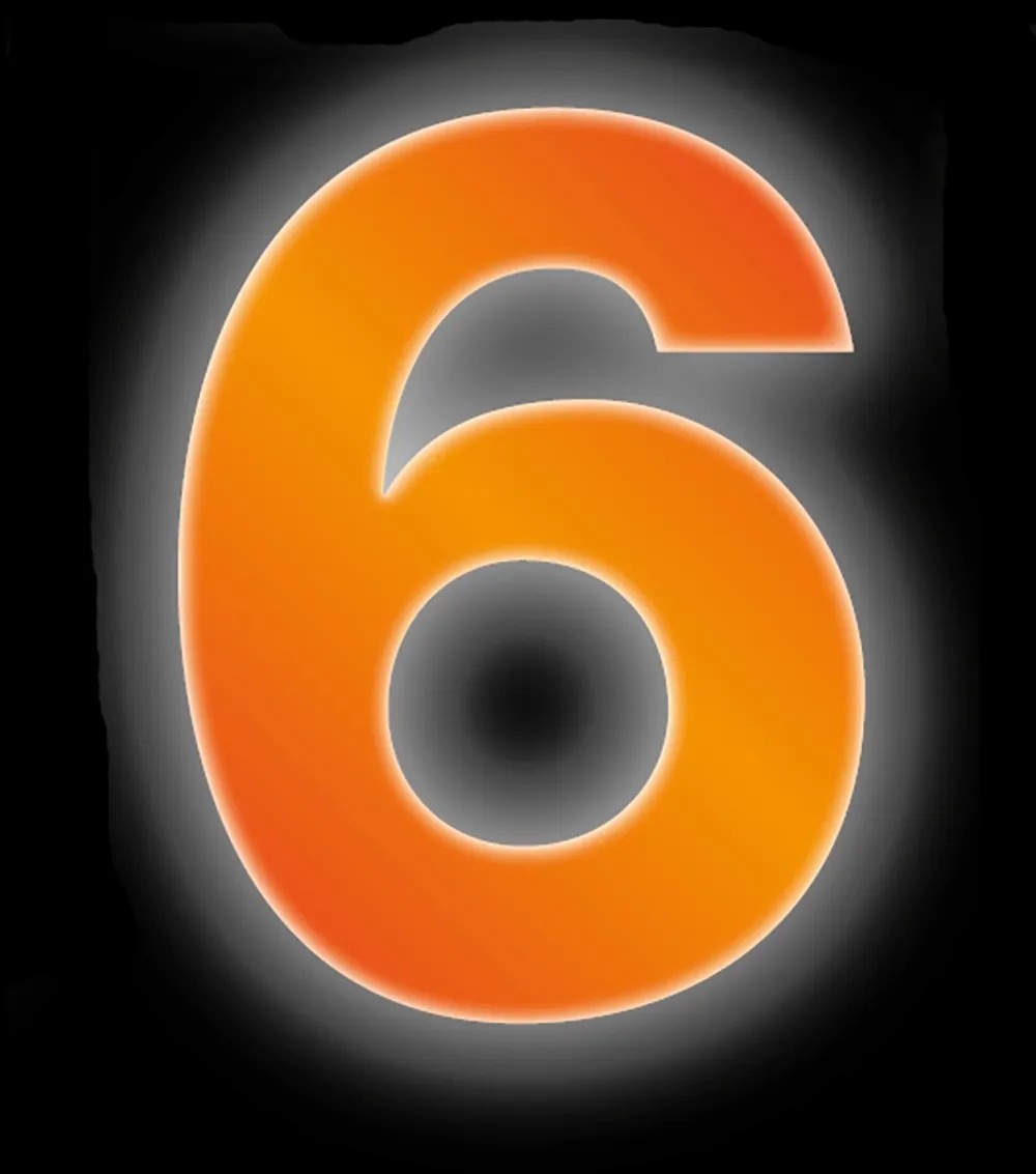 Conacord Reflexné domové číslo 6, oranžové, 8 cm nakúpiť v OBI
