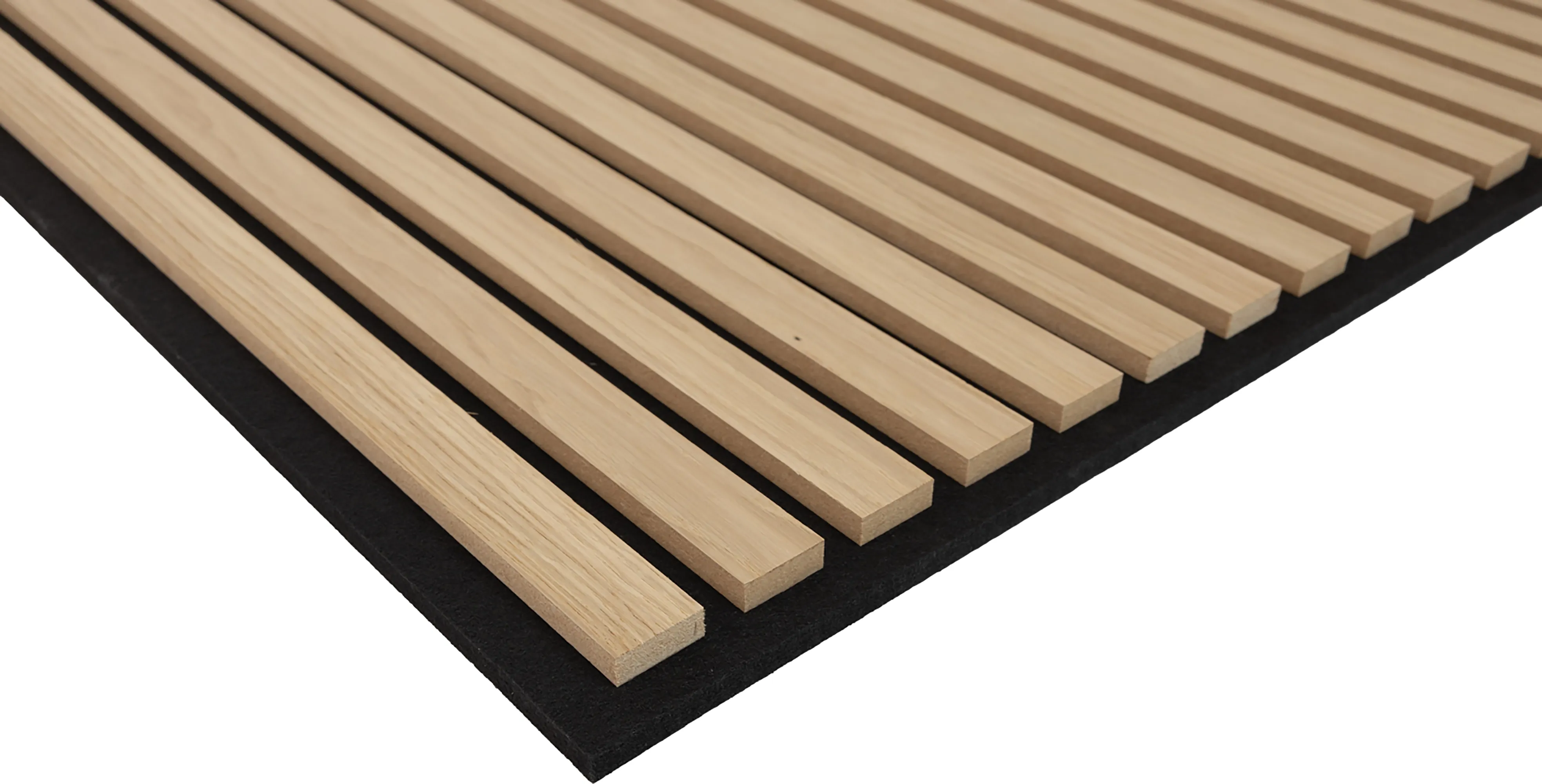 Denpanels Akustický panel WOOD Dub prírodný MDF čierna plsť 60 x 60 x 2 ...