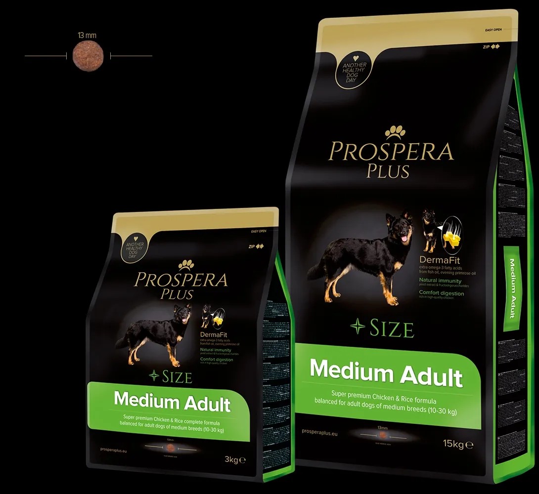 Prospera Plus Granule pre psov Medium Adult kura s ryžou, 3 kg