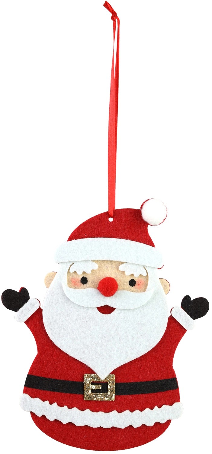 Závesná vianočná dekorácia Santa plstený, 15,5 x 19 cm nakúpiť v OBI