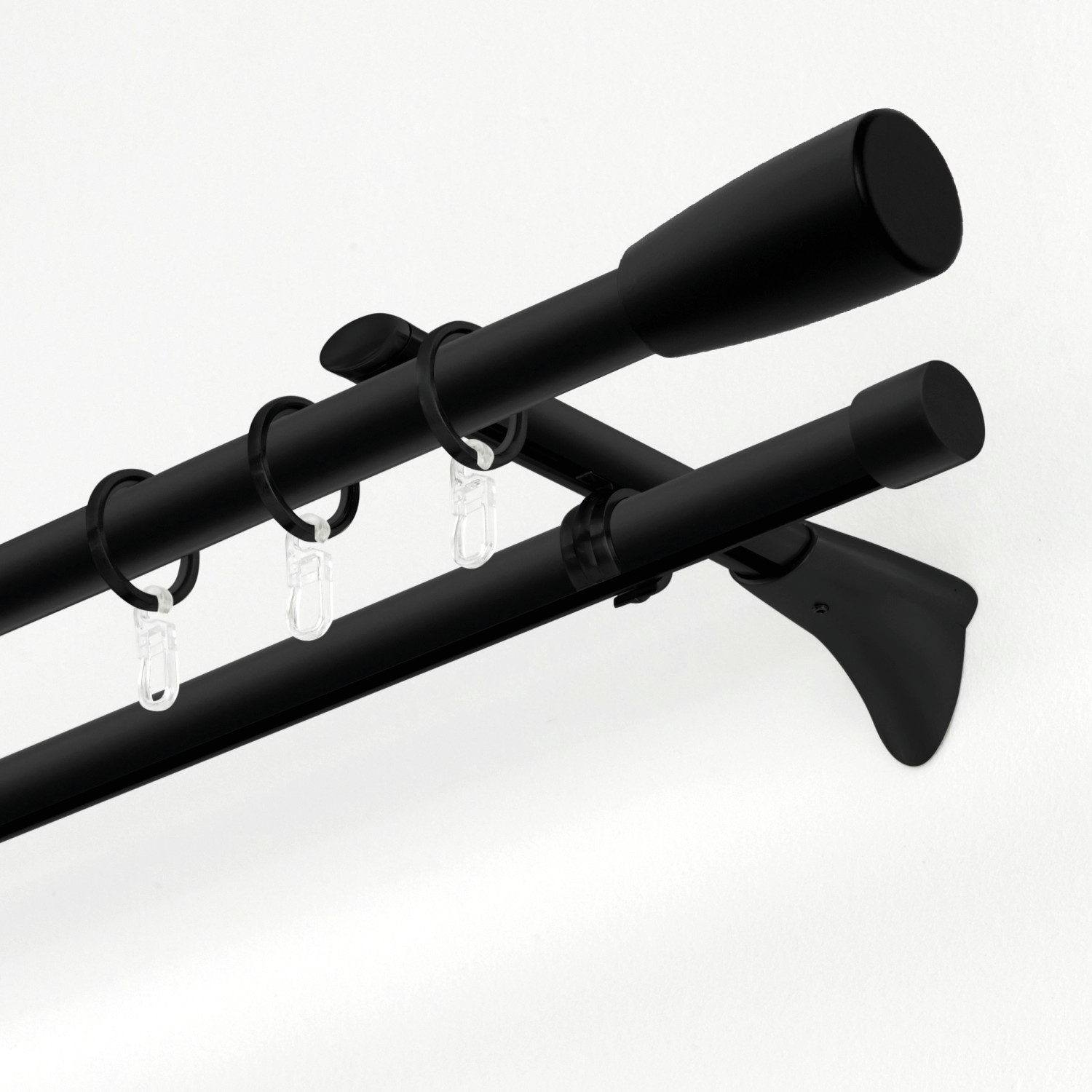 Gardinia Garniža s vnútornou drážkou Chicago, čierna matná, pr. 2 cm ...