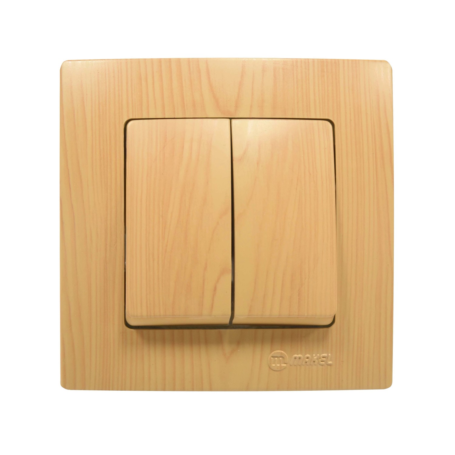 Makel Sériový spínač r. 5 Lilium Kare, 10 AX - 250 V, svetlé drevo ...