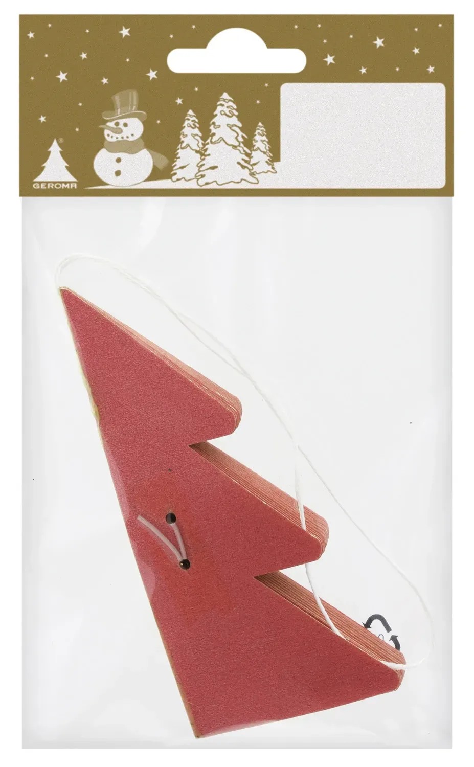 Závesná vianočná dekorácia rozkladacia jedľa z papiera, červená, 10 cm ...