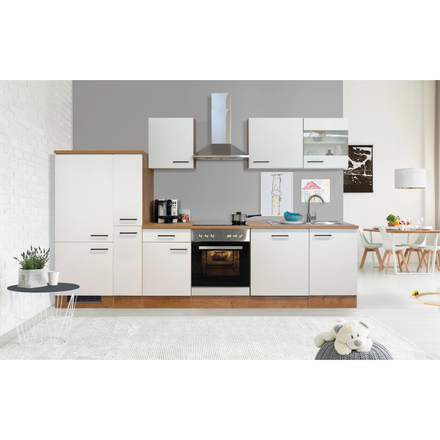 Flex-Well Kuchyňa Vintea 310 cm/typ 3-chlad./rúra/varná doska/digestor/umývačka nakúpiť v OBI