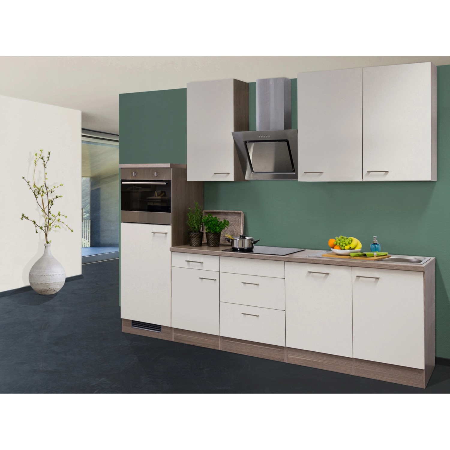 Flex-Well Kuchyňa Eico 280 cm/typ 11 - chlad./rúra/varná doska/digestor/umývačka nakúpiť v OBI