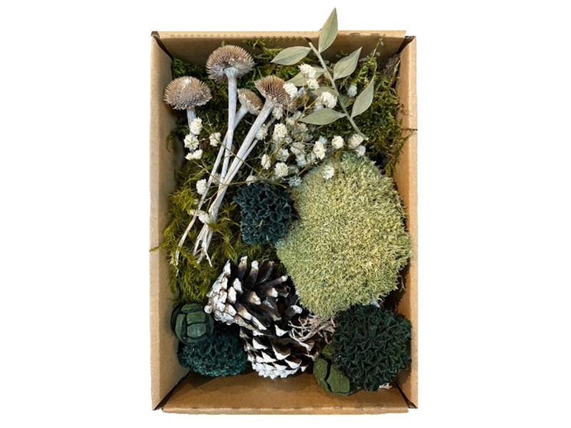 Dekorácia Decomix v Craft Box, zeleno-bielo-béžová, 22 x 15 x 5 cm nakúpiť v OBI