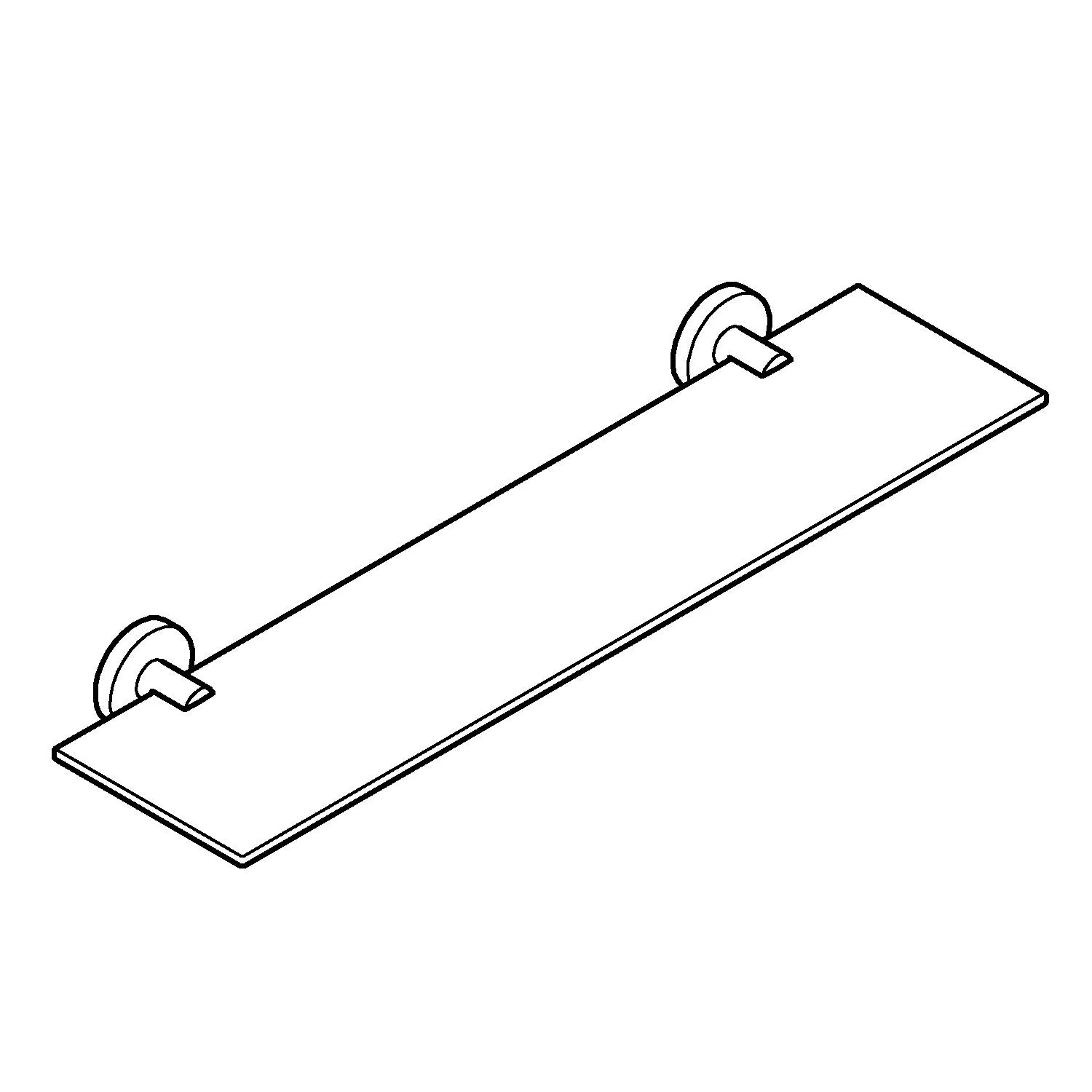 GROHE Sklenená polička ESSENTIALS (40799001)
