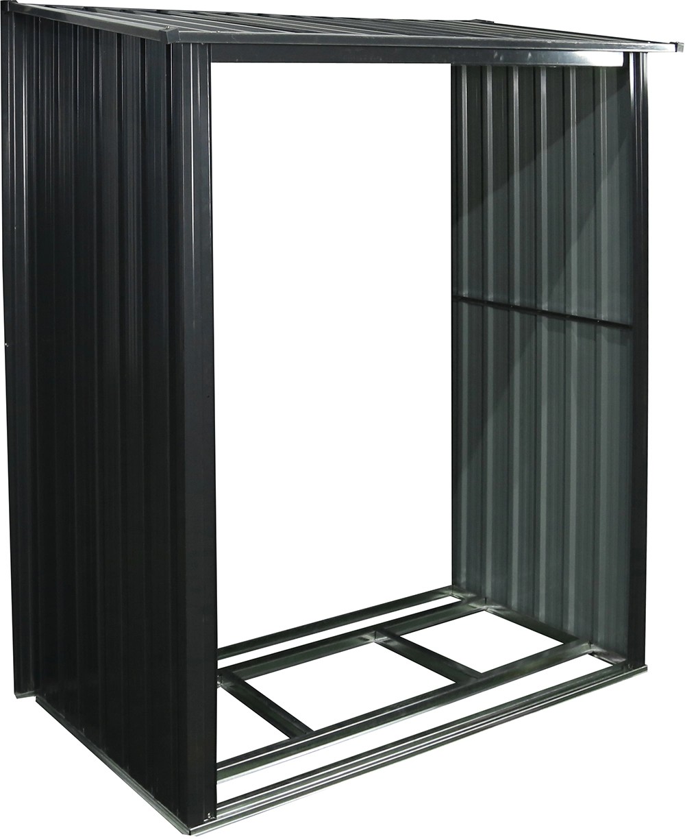 Floraworld Prídavný regál na krbové drevo, antracitová, 153 x 81 x 170 ...