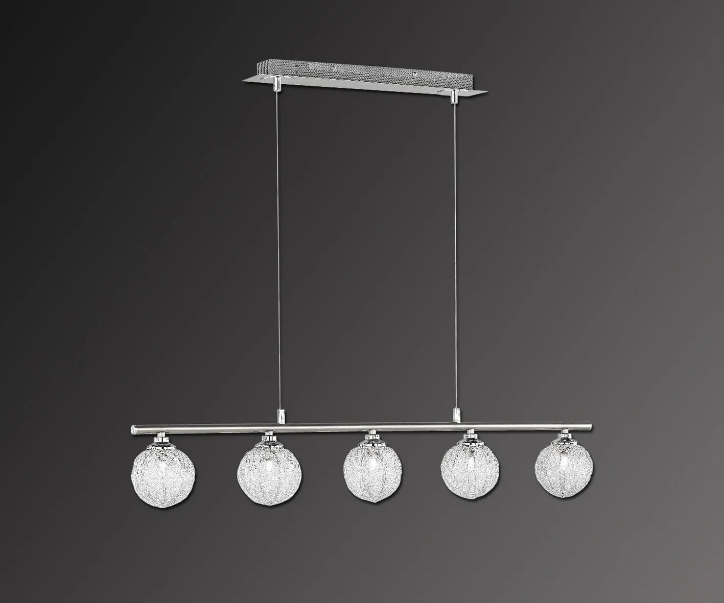 Paul Neuhaus Halogénové závesné svietidlo Womble, 5x28W, oceľ, 10 x 91 ...