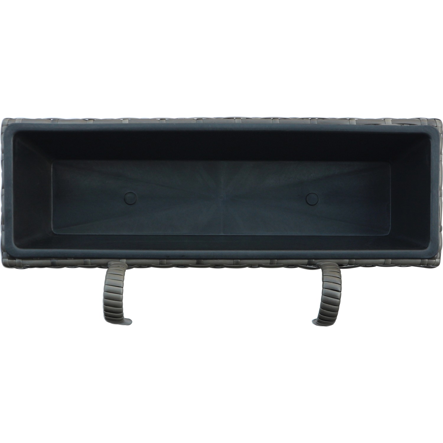 Závesný kvetináč z polyratanu tmavo hnedý mix 60 x 28 x 22 cm nakúpiť v OBI