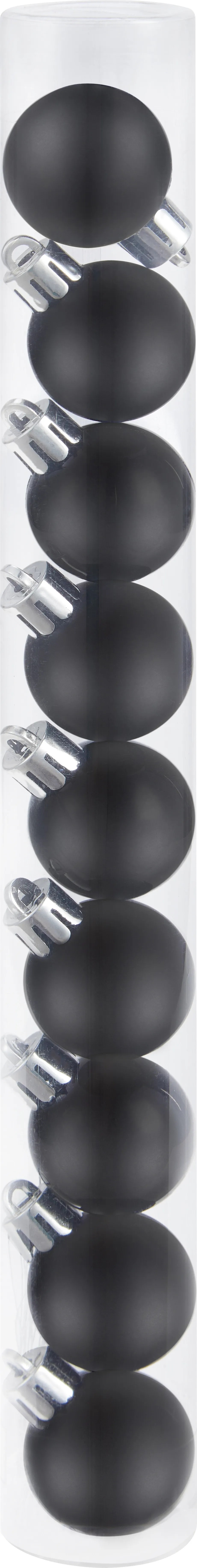 Súprava vianočných gulí plast, čierna, 9 ks, pr. 3 cm nakúpiť v OBI