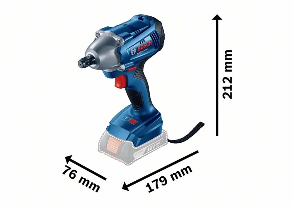 Bosch Akumulátorový rázový uťahovač GDS 250-LI Professional
