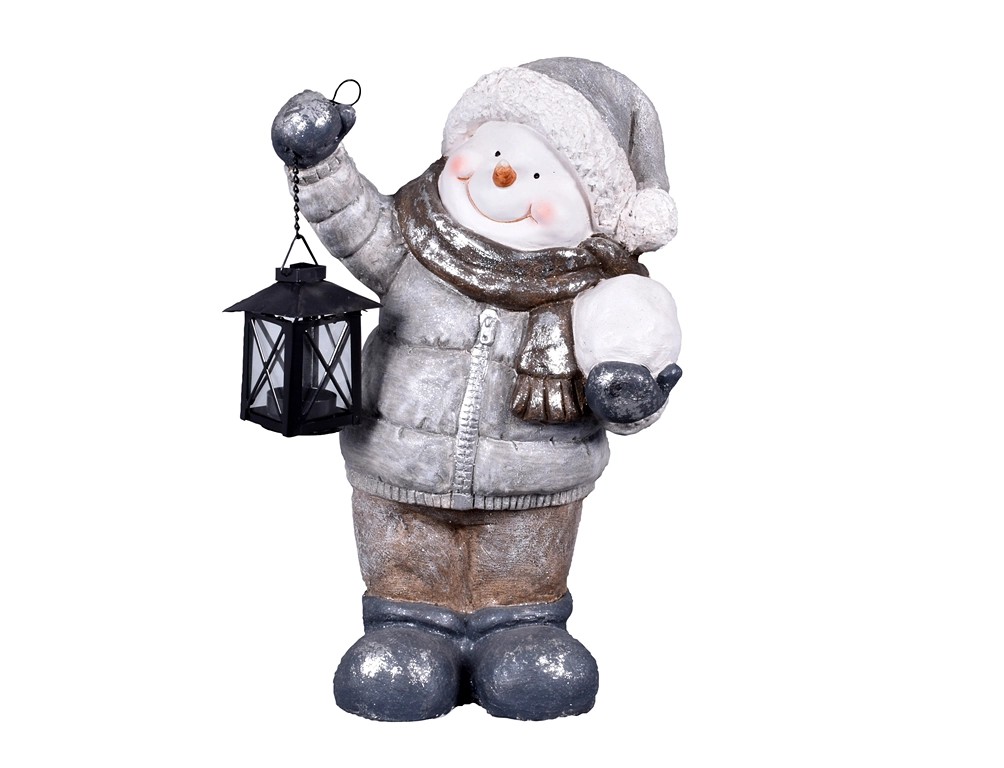 Vianočné dekorácie figúrka koledník s lucernou MGO keramika 27 x 20 x ...