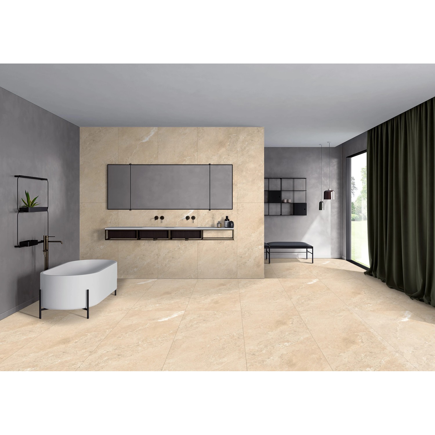 EcoCerram Dlažba Slate Crema Matt 120 x 60 cm