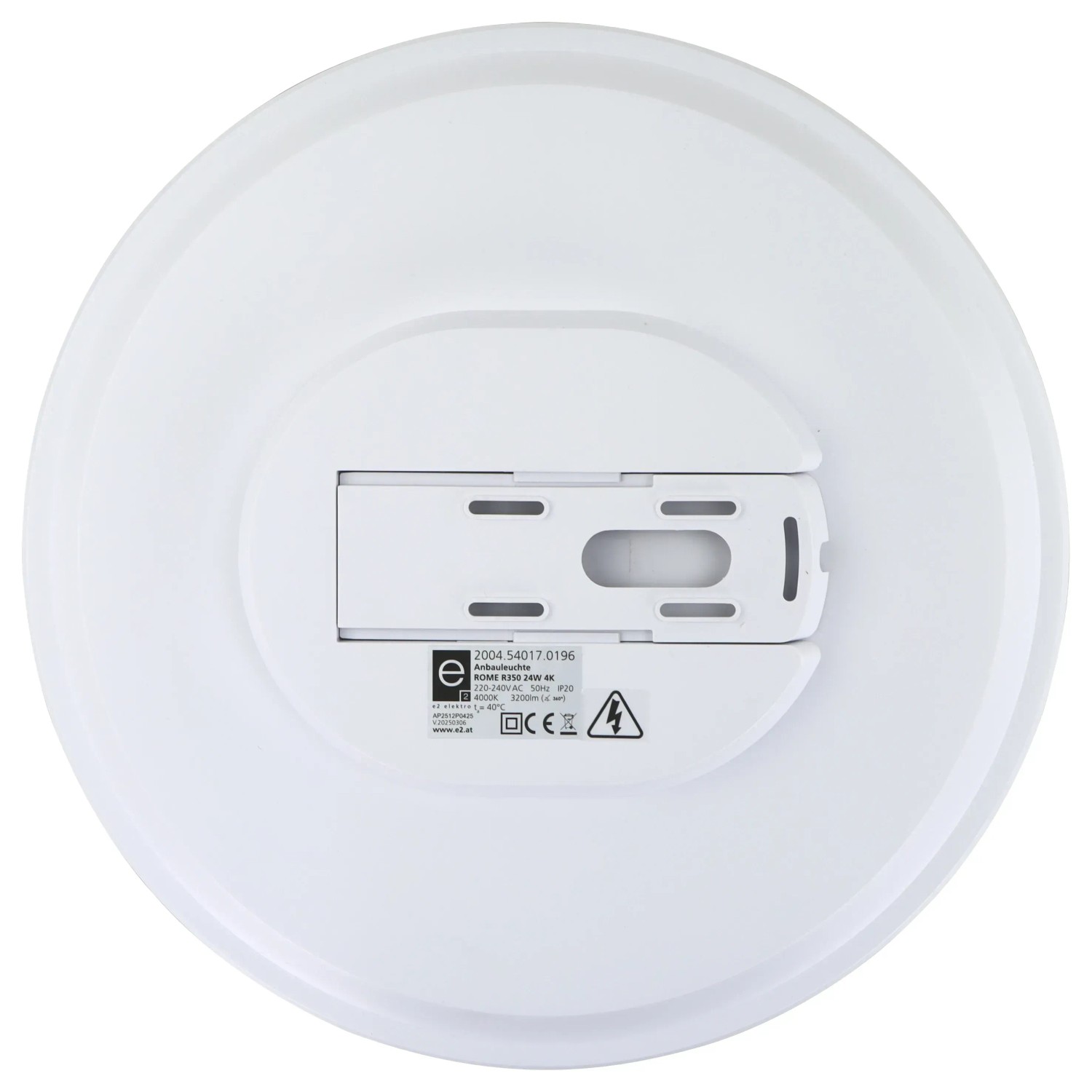 e2 elektro LED stropné svietidlo ROME, 24W, 3200lm, 4000K, IP20, pr. 35 ...