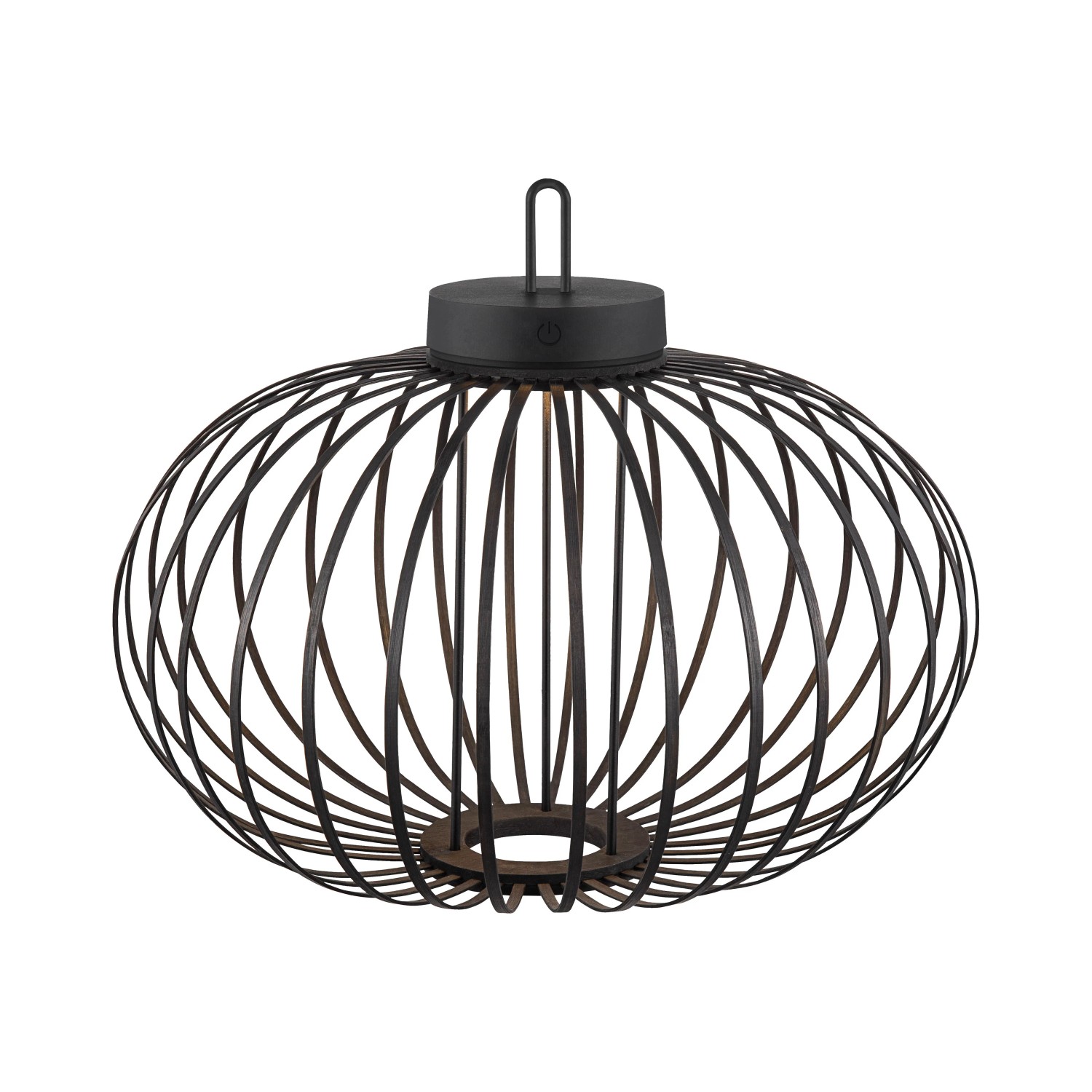 Just Light. Nabíjacie závesné/stol. LED svietidlo Akuba IP44 čierna pr ...