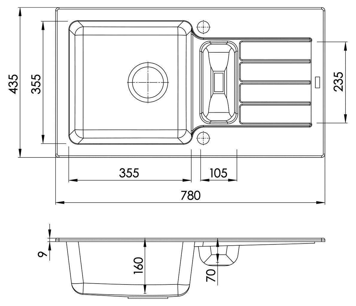 Alveus Granitový drez Niagara 70, béžová, 78 x 43,5 cm nakúpiť v OBI