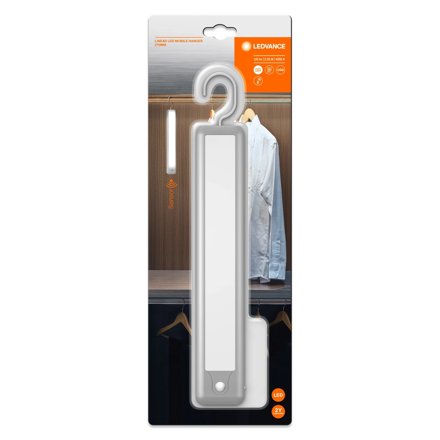 LEDVANCE LED svietidlo MOBILE HANGER USB 2,35 W, 120 lm, 4000 K, 15 x ...