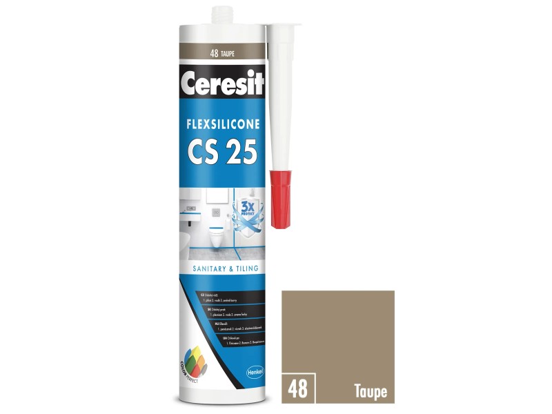 CERESIT CS 25 Sanitárny silikón 48 Taupe, 280 ml