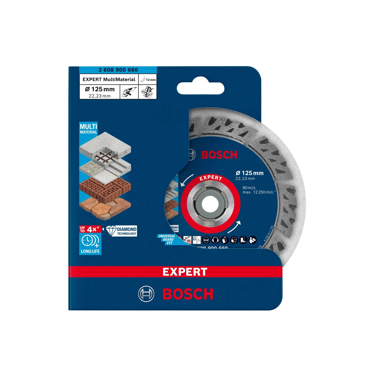 Bosch Diamantový deliaci kotúč EXPERT Multi Material, pr. 125 x 22,23 mm