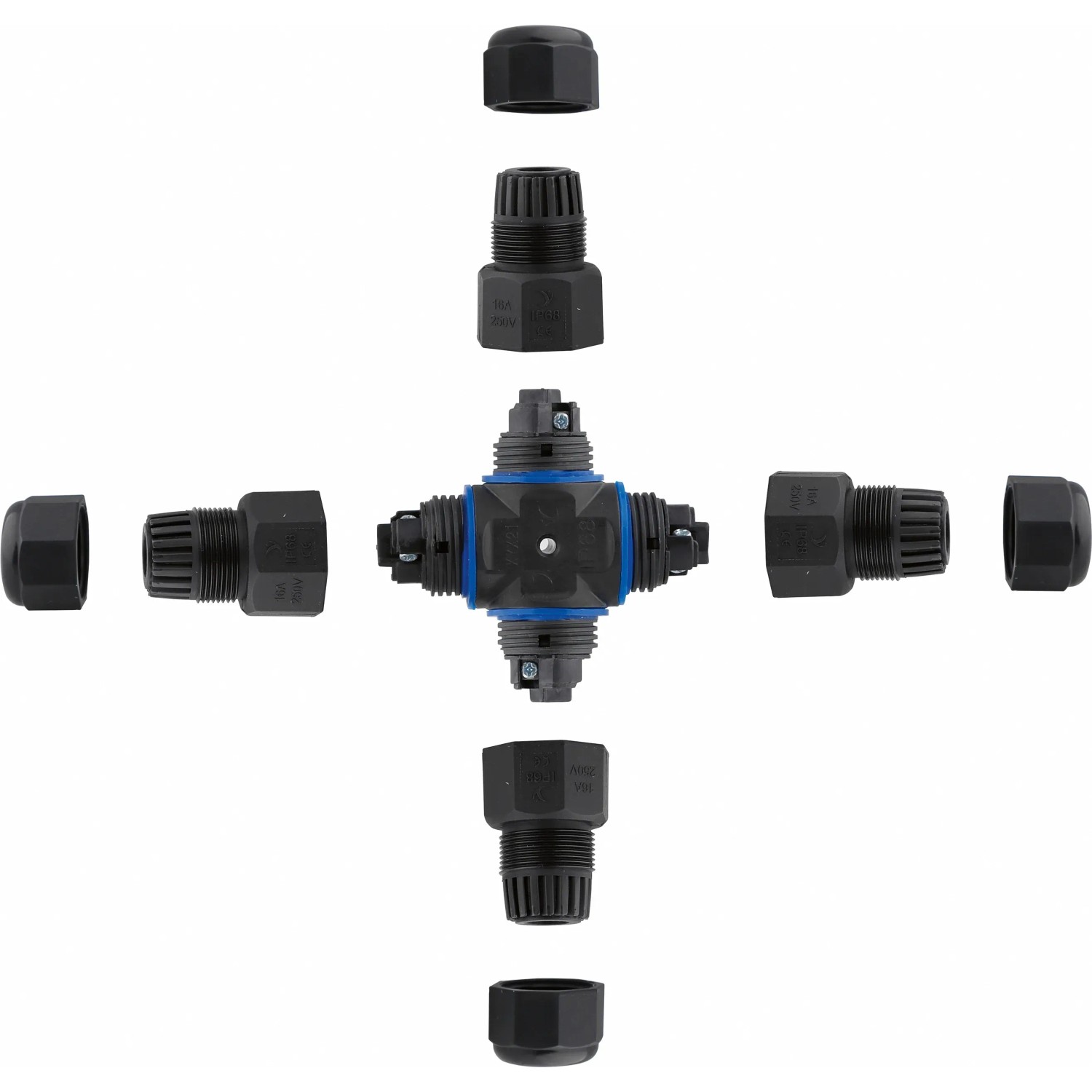 Vodotesná káblová spojka "X", IP68, 3x 0,75-1,5 mm2, 250V/16A nakúpiť v OBI