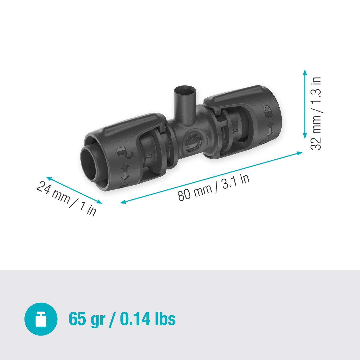 GARDENA Micro-Drip-System T-kus pre rozprašovacie trysky 13 mm (1/2 ...