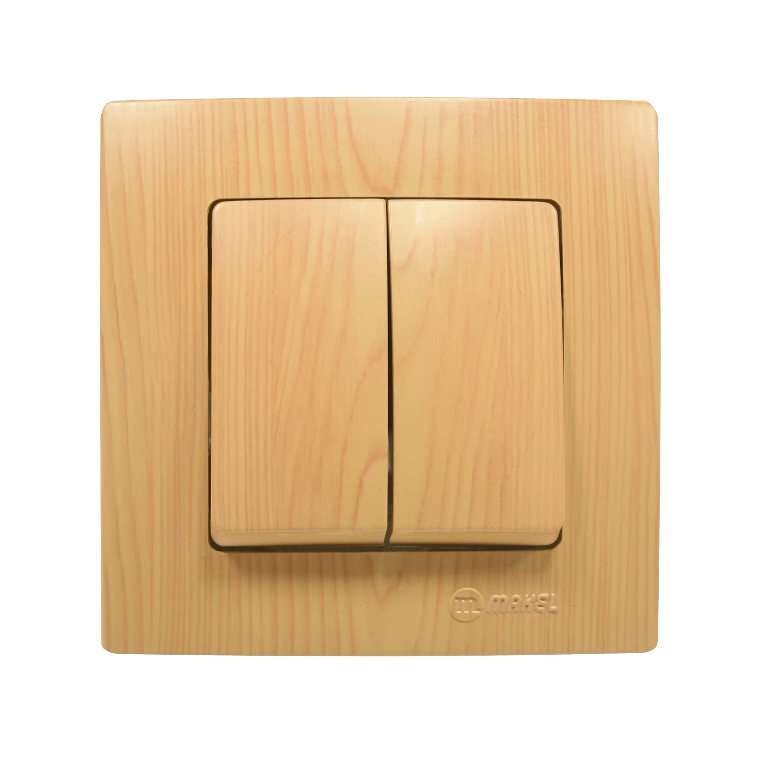 Makel Dvojitý striedavý prepínač r. 6 + 6 Lilium Kare, 10 AX - 250 V, sv. drevo nakúpiť v OBI