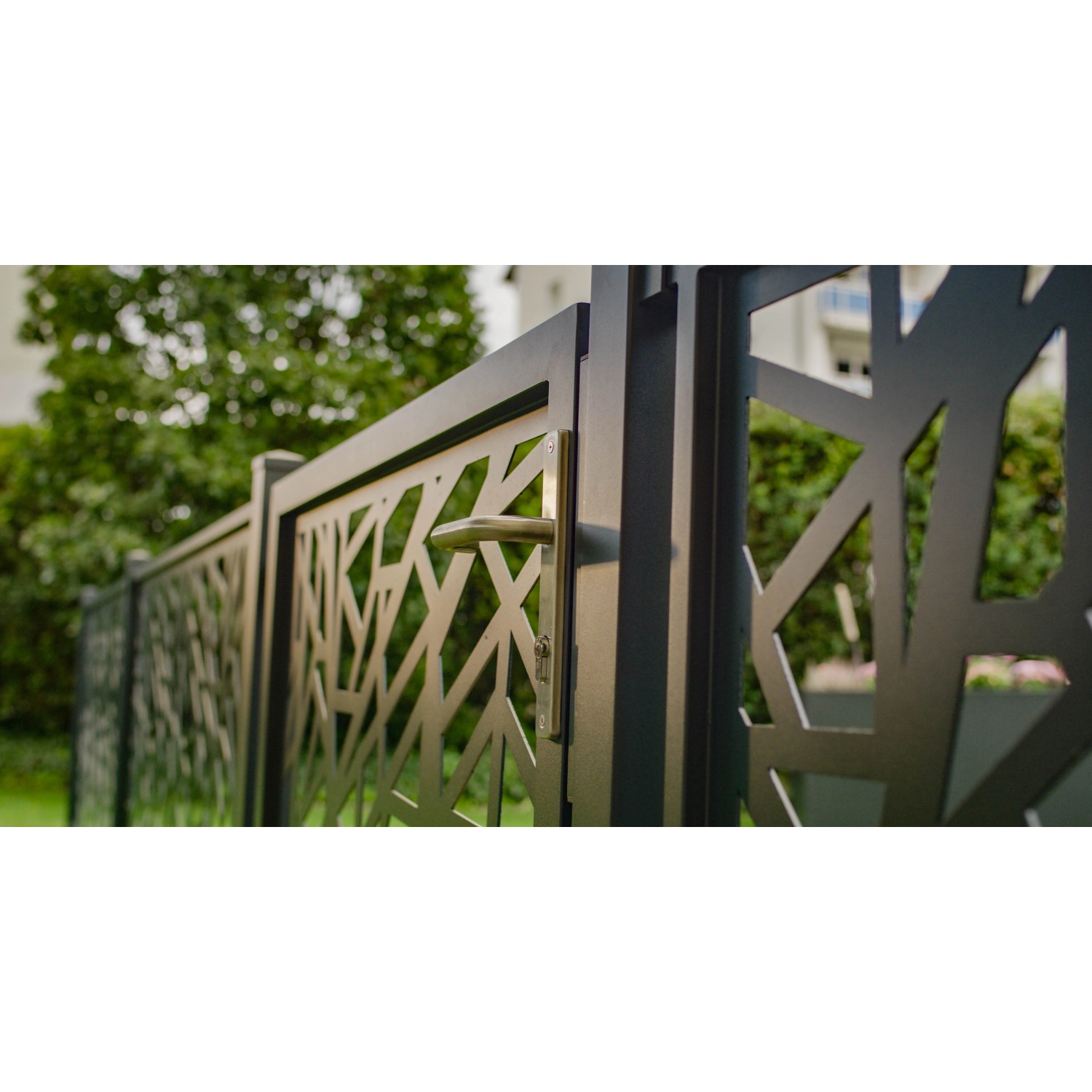 Dekoratívny hliníkový plot Amsterdam antracit 200 x 100 cm nakúpiť v OBI