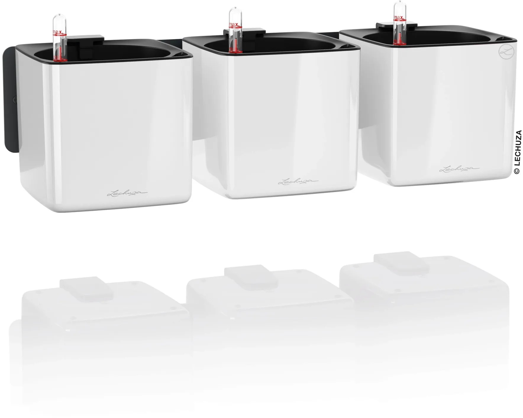 Lechuza Súprava kvetináčov Green Wall Home Kit Glossy biela lesklá 48 ...