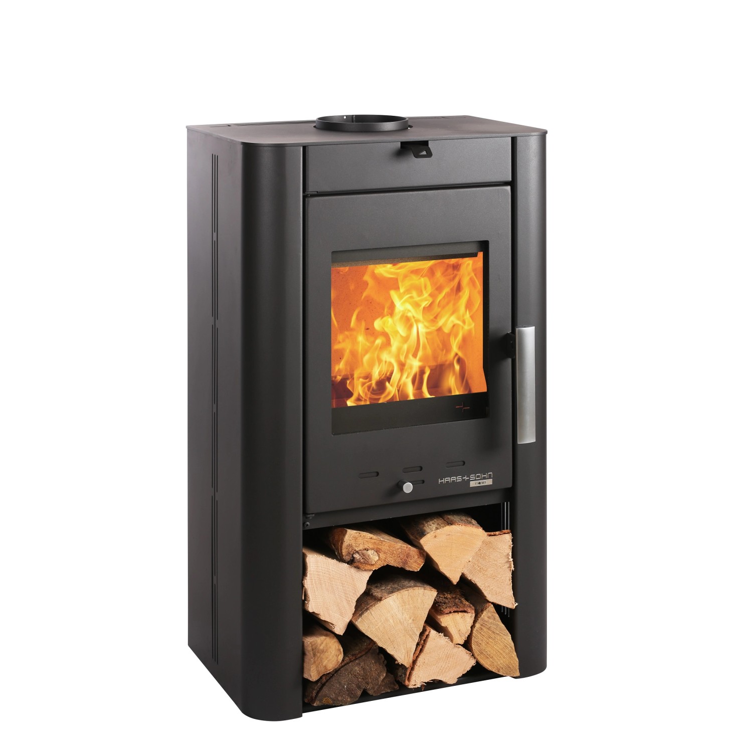 HAAS+SOHN Krbové kachle PRUNUS čierna 3-6,4 kW, 86,8 x 52 x 33 cm ...