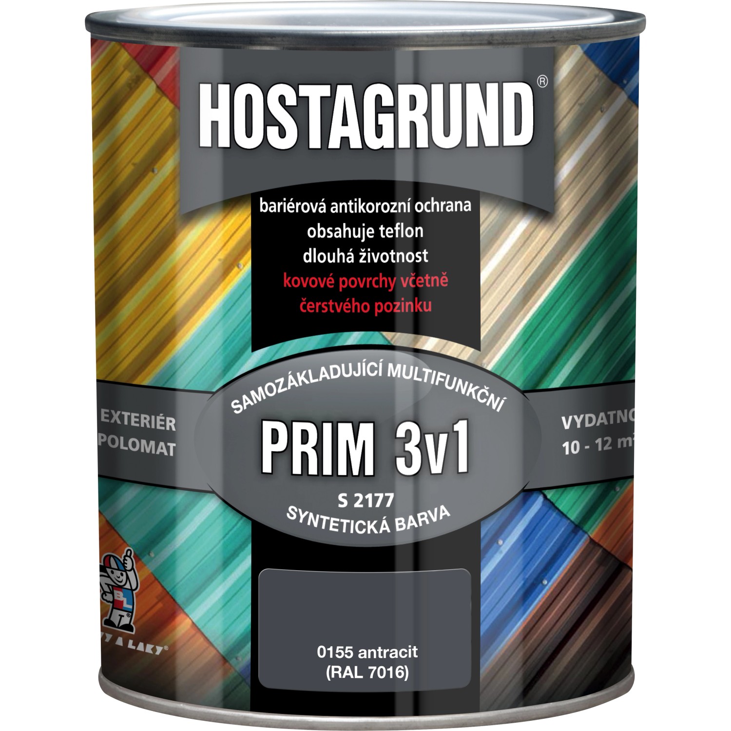 Hostagrund Prim 3v1 S2177 0155 farba na kov antracitová 2,5 l nakúpiť v OBI
