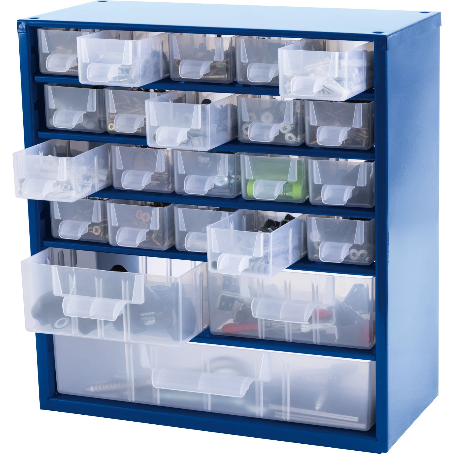 LUX-TOOLS Oceľový dielenský organizér, 23 priehradiek, 31 x 16 x 33 cm ...