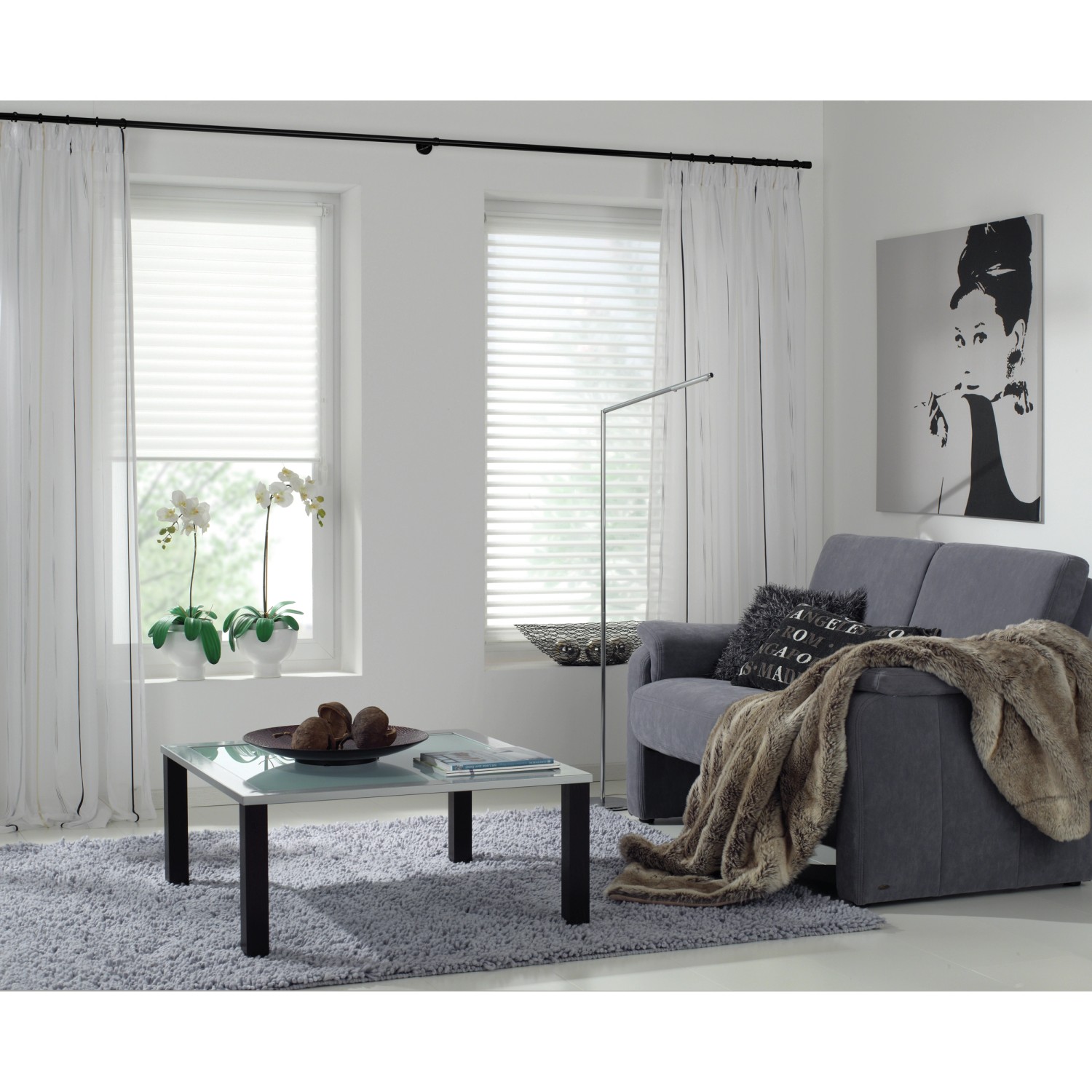 Gardinia Garniža s vnútornou drážkou Chicago, čierna matná, pr. 2 cm ...