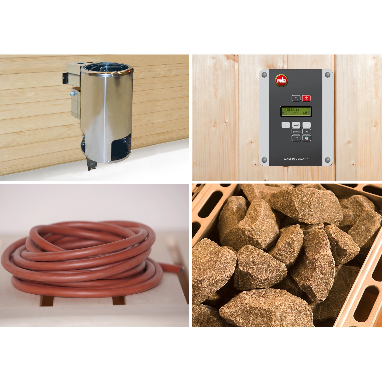 Weka Súprava saunových pecí č. 5, 3,6 kW BioS 230 V, vr. príp. kábla ...