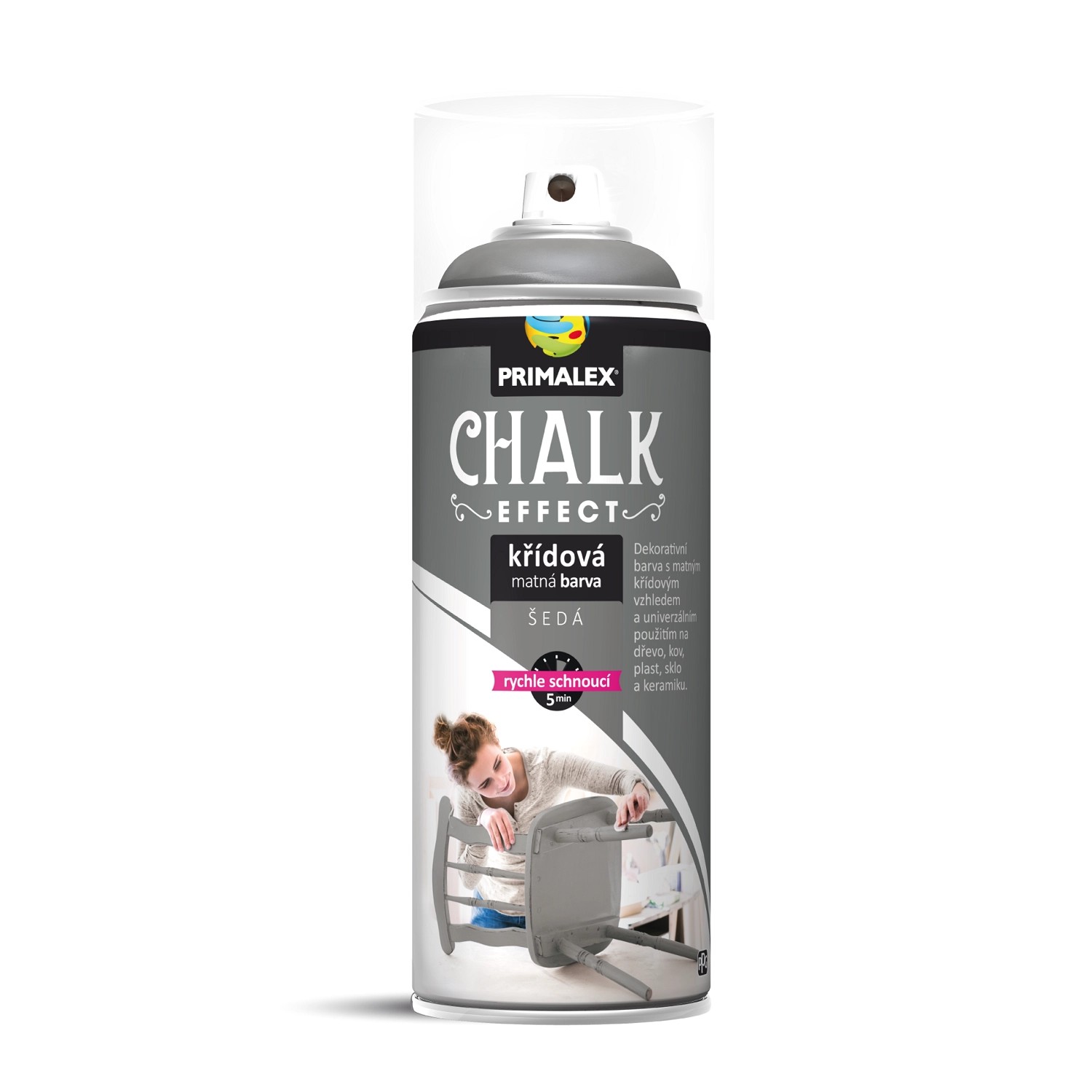 Primalex Kriedová matná farba v spreji Chalk Effect sivá 400 ml nakúpiť v OBI