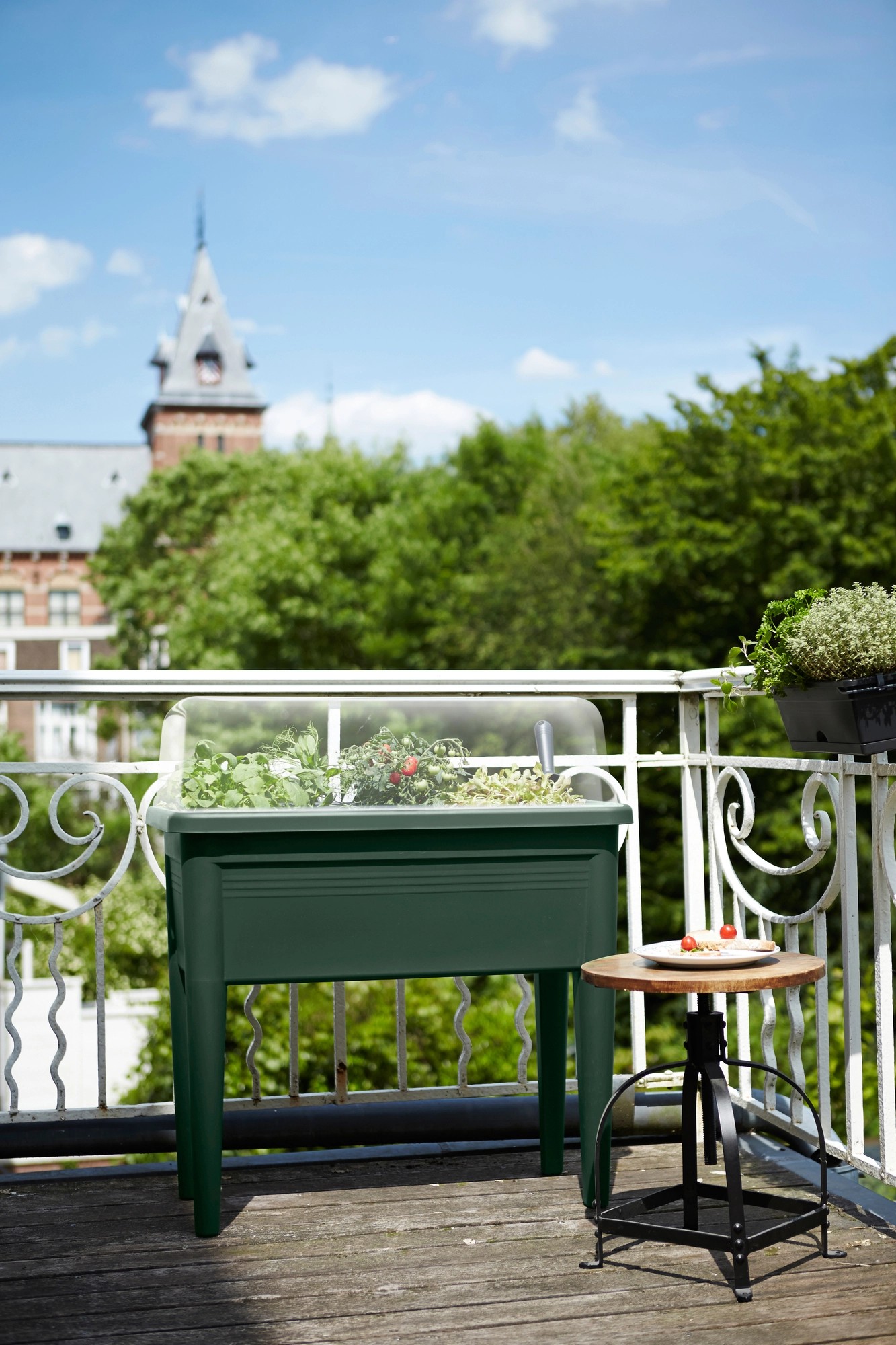 elho Vyvýšený záhon XXL Green Basics listovo zelený, 75 x 65 x 37 cm ...