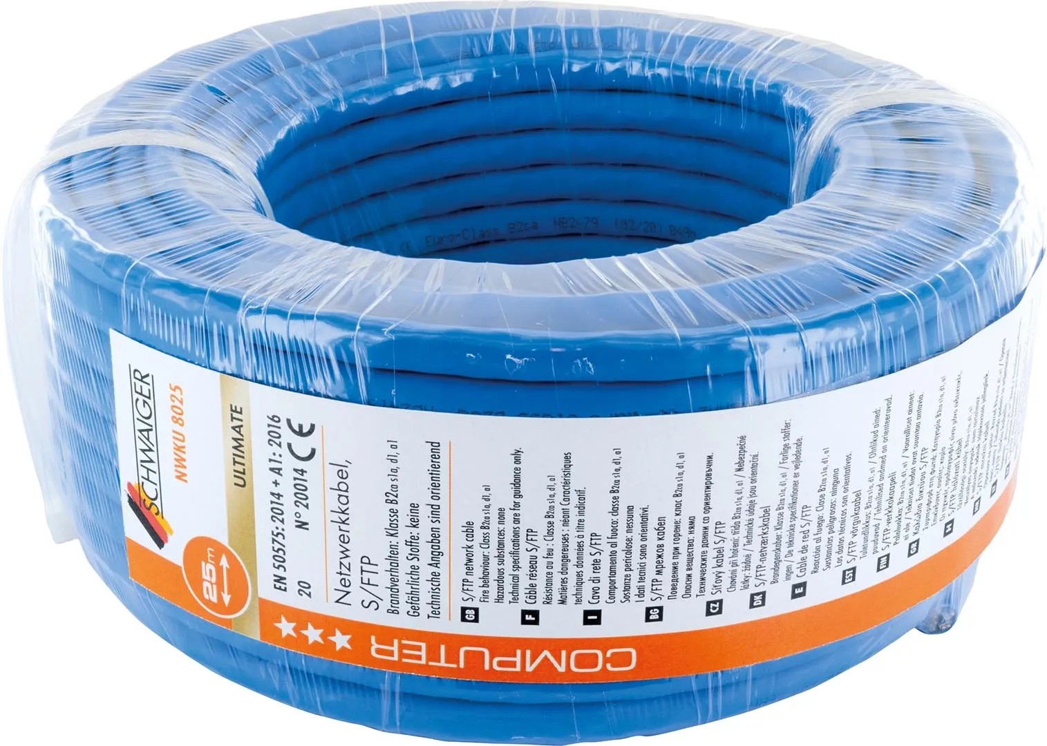 Schwaiger Sieťový kábel CAT 8.1 (S/FTP), modrá, 25 m nakúpiť v OBI