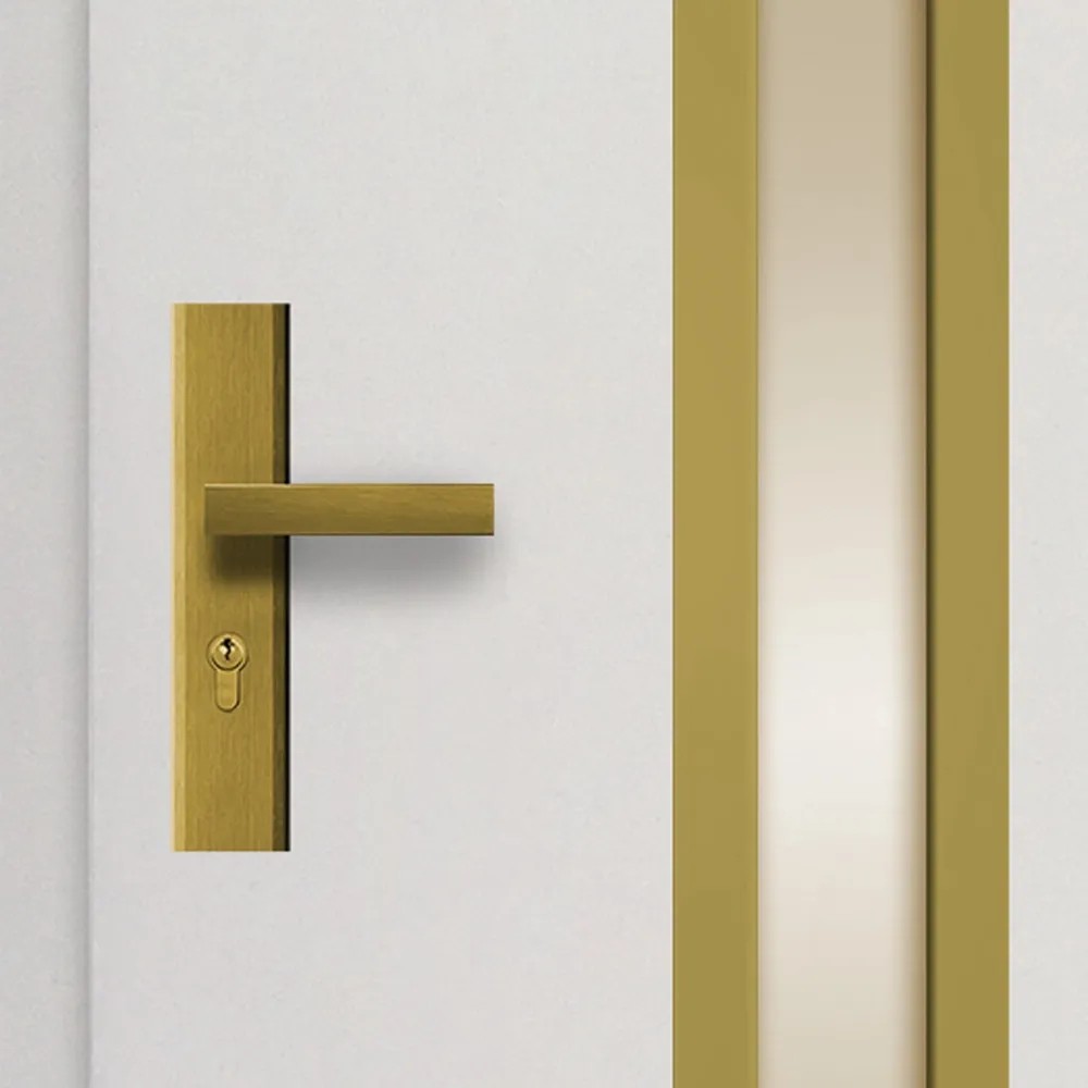 O.K. DOORS Oceľové vchodové dvere TEMIDAS INOX GOLD P55 biele 80 P nakúpiť v OBI
