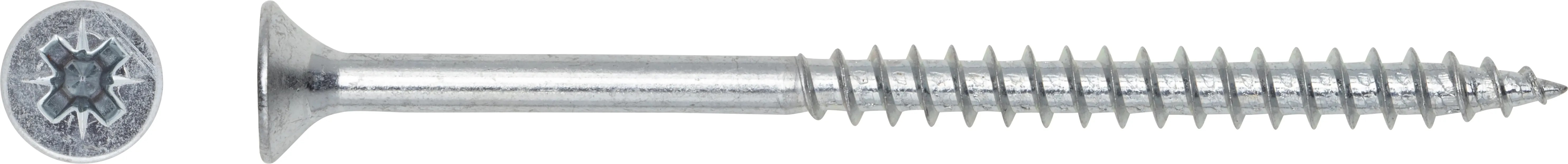 Uni skrutky so zápustnou hlavou TX30 čiastočný závit bielo pozink. 6x50 ...