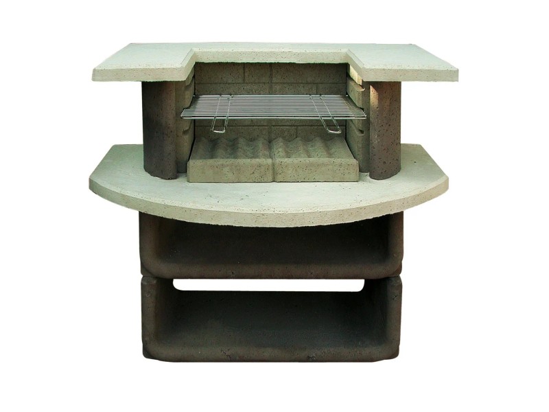 Buschbeck Záhradný grilovací bar Montana, biela/hnedá, 110 x 65 x 101 cm