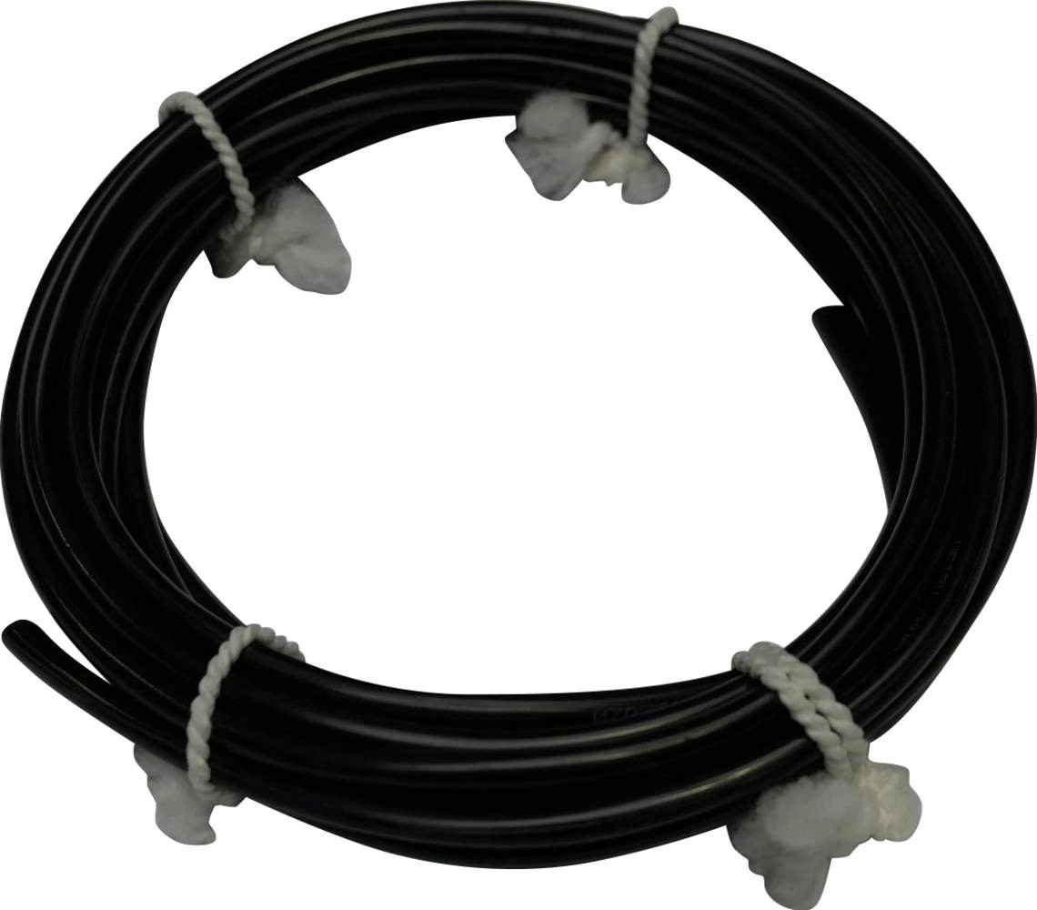 Silový kábel H03VV-F 2x0,75 mm, čierna, balenie 5 m