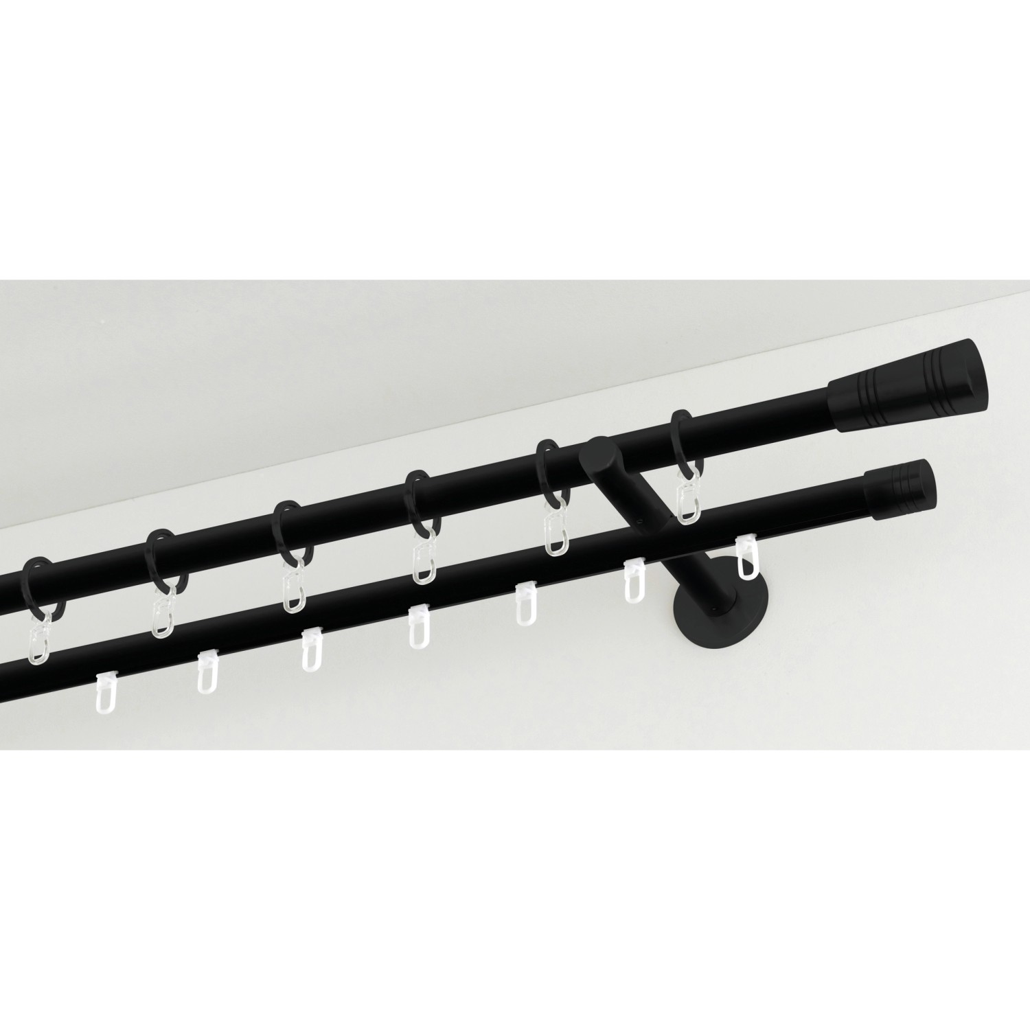 Gardinia Garniža s vnútornou drážkou Chicago, čierna matná, pr. 2 cm ...