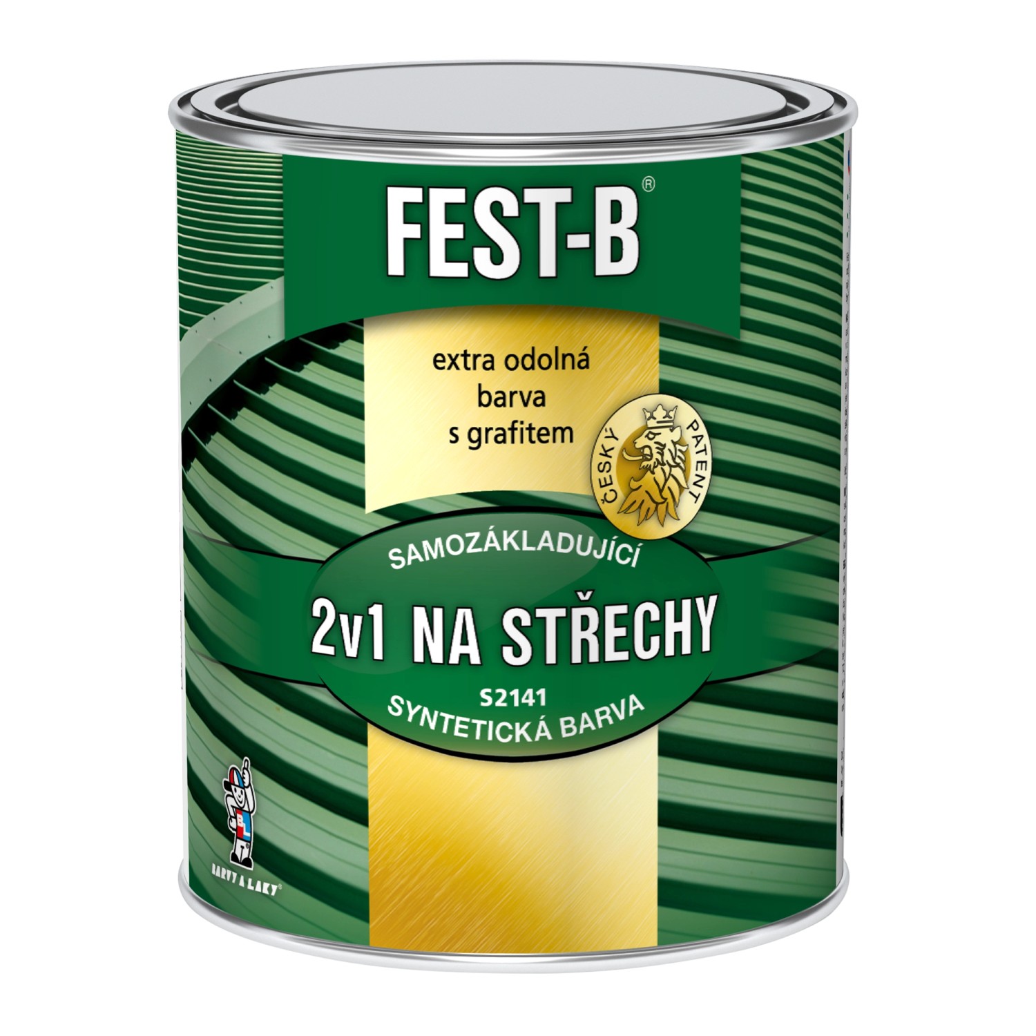 FEST-B Antikorózny náter na železo 2v1 na strechy S2141, 0111 sivá, 800 ...